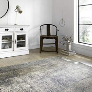 Loloi II Teagan Collection TEA-05 Denim/Slate, Contemporary 5'-3" x 7'-6" Area Rug