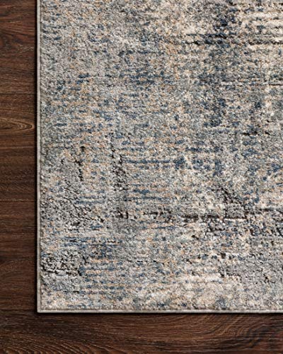 Loloi II Teagan Collection TEA-05 Denim/Slate, Contemporary 5'-3" x 7'-6" Area Rug