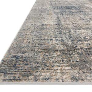 Loloi II Teagan Collection TEA-05 Denim/Slate, Contemporary 5'-3" x 7'-6" Area Rug