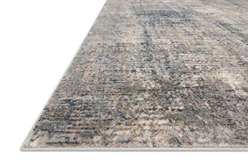 Loloi II Teagan Collection TEA-05 Denim/Slate, Contemporary 5'-3" x 7'-6" Area Rug