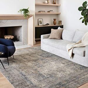 Loloi II Teagan Collection TEA-05 Denim/Slate, Contemporary 5'-3" x 7'-6" Area Rug