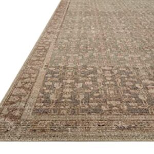 Loloi Angela Rose x Aubrey Collection AUB-04 Sage/Bark, Traditional 7'-6" x 9'-6" Area Rug