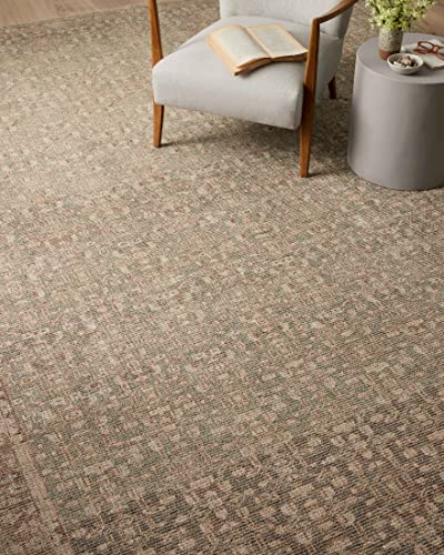 Loloi Angela Rose x Aubrey Collection AUB-04 Sage/Bark, Traditional 7'-6" x 9'-6" Area Rug