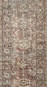 Amber Lewis x Loloi Georgie Collection GER-06 Bordeaux / Antique 7'6" x 9'6" Area Rug