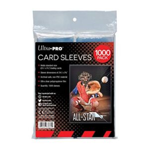 ultra pro clear card sleeves for standard trading cards (1000)