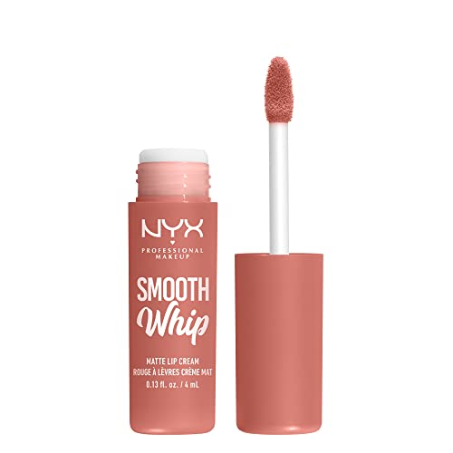 NYX PROFESSIONAL MAKEUP Smooth Whip Matte Lip Cream, Long Lasting, Moisturizing, Vegan Liquid Lipstick - Cheeks (Soft Pinky Nude)