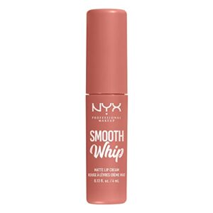 NYX PROFESSIONAL MAKEUP Smooth Whip Matte Lip Cream, Long Lasting, Moisturizing, Vegan Liquid Lipstick - Cheeks (Soft Pinky Nude)