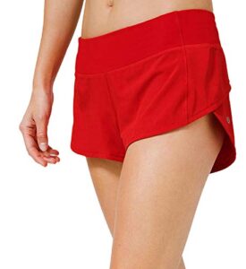 lululemon speed up short 2.5″ (dark red, size 4)