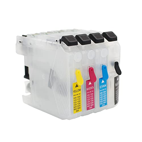 yigo Compatible LC101 LC103 Refillable Ink Cartridge(Empty) Works on Brother MFC-J4510DW J450DW J470DW J475DW J650DW J870DW J875DW J4610DW J4310DW J4410DW J4710DW J6520DW J6720DW MFC-J245 Printer