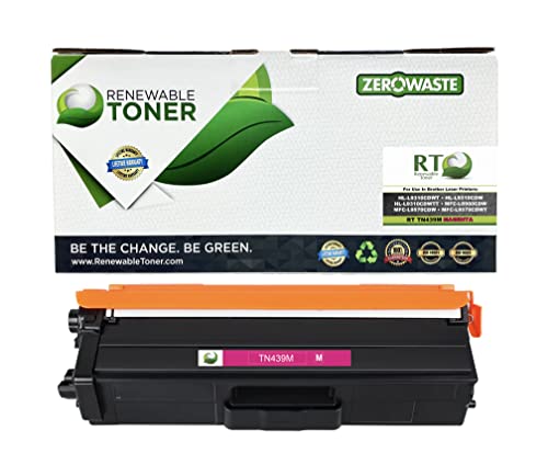 Renewable Toner TN-439M Compatible High Yield Replacement for Brother TN439 TN439M | for Use in HL-L9310CDWT HL-L9310CDW HL-L9310CDWTT MFC-L9570CDW MFC-L9570CDWT (Magenta)