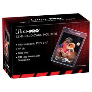 ultra pro semi-rigid 1/2″ lip sleeves 200ct