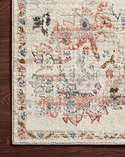 Loloi II Saban Collection SAB-09 Ivory/Multi, Traditional 5'-3" x 7'-6" Area Rug