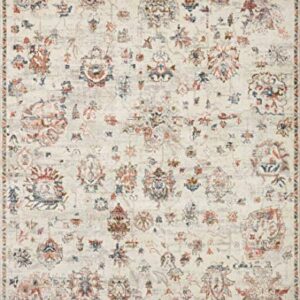 Loloi II Saban Collection SAB-09 Ivory/Multi, Traditional 5'-3" x 7'-6" Area Rug