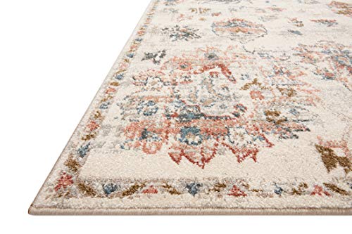 Loloi II Saban Collection SAB-09 Ivory/Multi, Traditional 5'-3" x 7'-6" Area Rug