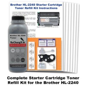 brother hl 2240 starter cartridge toner refill kit