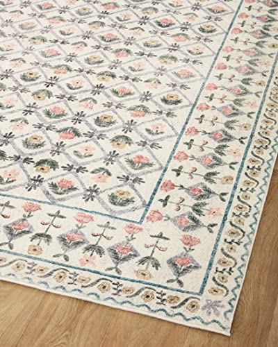 Rifle Paper Co. x Loloi Eden Collection EDE-03 Ivory 2'-6" x 11'-6" Runner Rug