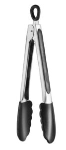 cuisinart silicone-tipped 9-inch tongs,black