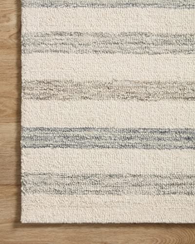 Loloi Chris Loves Julia x Chris Collection CHR-05 Ivory/Slate, Transitional 9'-3" x 13' Area Rug