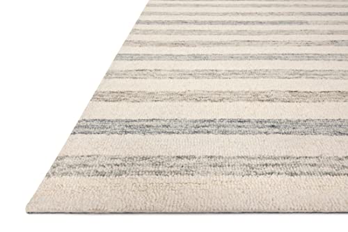 Loloi Chris Loves Julia x Chris Collection CHR-05 Ivory/Slate, Transitional 9'-3" x 13' Area Rug