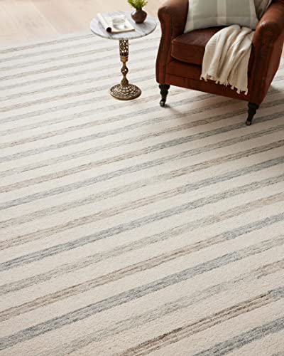 Loloi Chris Loves Julia x Chris Collection CHR-05 Ivory/Slate, Transitional 9'-3" x 13' Area Rug