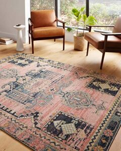 loloi ii jocelyn collection joc-06 rose/rose, transitional 7′-10″ x 10′ area rug