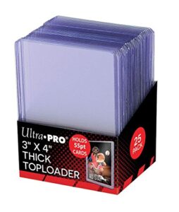 ultra pro 3″ x 4″ action packed 55pt toploader 25ct