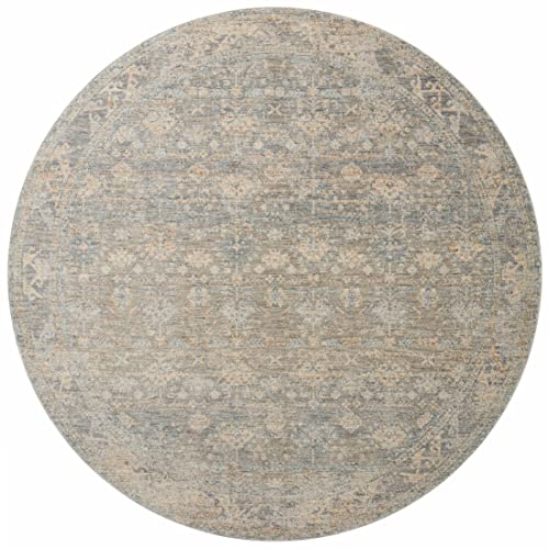 Loloi Angela Rose x Blake Collection BLA-01 Sky/Beige, Transitional 5'-3" x 7'-6" Area Rug