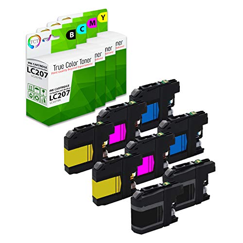 TCT Compatible Ink Cartridge Replacement for Brother LC207 LC205 LC207BK LC205C LC205M LC205Y Works with Brother MFC-J4320DW J4420D J4620DW Printers (Black, Cyan, Magenta, Yellow) - 8 Pack