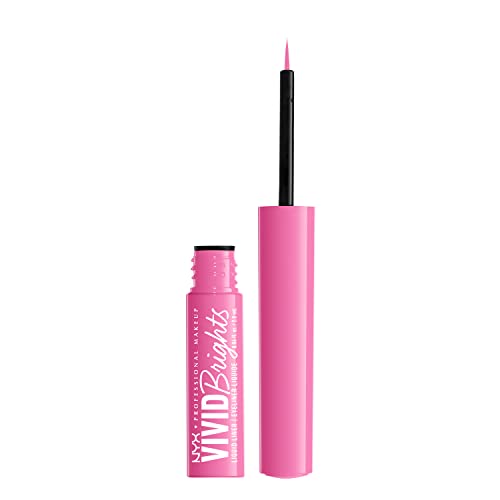 NYX PROFESSIONAL MAKEUP Vivid Brights Liquid Liner, Smear-Resistant Eyeliner with Precise Tip - Don't Pink Twice