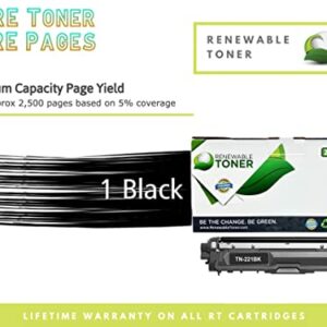 RT TN221BK Toner Compatible Replacement for Brother TN221 TN-221 TN225 | Works with MFC-9130CW 9330CDW HL-3140CW 3170CDW 3180CDW | Black Printer Ink Cartridge