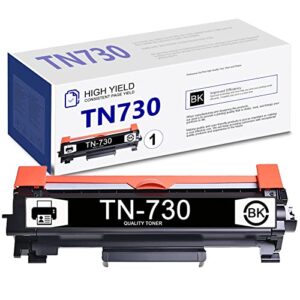 diu (black, 1-pack) tn-730 tn730 toner cartridge replacement brother hl-l2350dw l2370dw/dwxl l2390dw l2395dw dcp-l2550dw mfc-l2710dw l2750dw l2750dw printers by palladiumtoner (pl tn730-1pk)