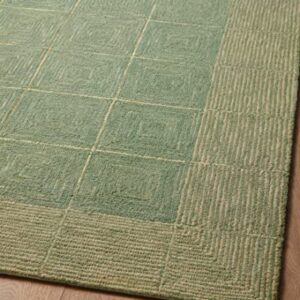 Loloi Chris Loves Julia x Francis Collection FRA-02 Green/Natural, Contemporary 9'-3" x 13' Area Rug