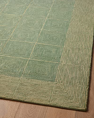 Loloi Chris Loves Julia x Francis Collection FRA-02 Green/Natural, Contemporary 9'-3" x 13' Area Rug