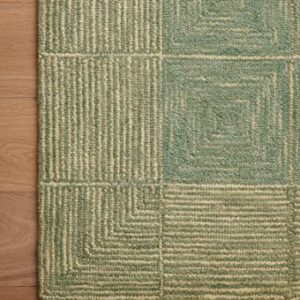 Loloi Chris Loves Julia x Francis Collection FRA-02 Green/Natural, Contemporary 9'-3" x 13' Area Rug