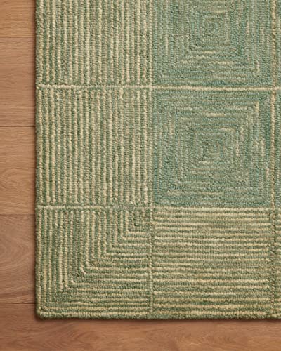 Loloi Chris Loves Julia x Francis Collection FRA-02 Green/Natural, Contemporary 9'-3" x 13' Area Rug