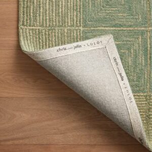 Loloi Chris Loves Julia x Francis Collection FRA-02 Green/Natural, Contemporary 9'-3" x 13' Area Rug