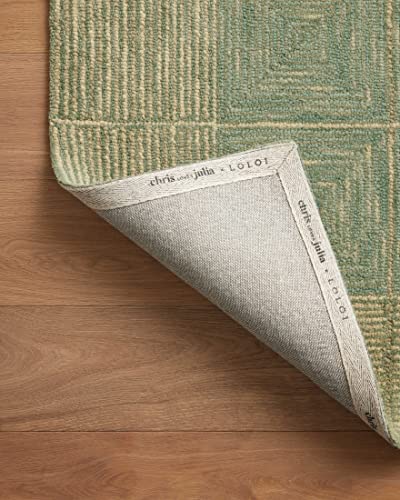 Loloi Chris Loves Julia x Francis Collection FRA-02 Green/Natural, Contemporary 9'-3" x 13' Area Rug