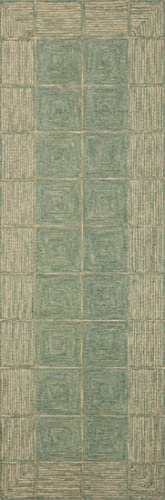 Loloi Chris Loves Julia x Francis Collection FRA-02 Green/Natural, Contemporary 9'-3" x 13' Area Rug