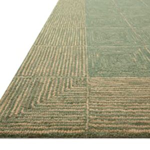 Loloi Chris Loves Julia x Francis Collection FRA-02 Green/Natural, Contemporary 9'-3" x 13' Area Rug