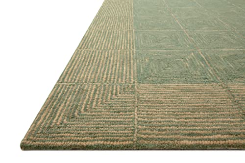 Loloi Chris Loves Julia x Francis Collection FRA-02 Green/Natural, Contemporary 9'-3" x 13' Area Rug