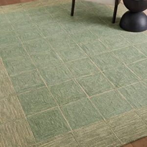 Loloi Chris Loves Julia x Francis Collection FRA-02 Green/Natural, Contemporary 9'-3" x 13' Area Rug