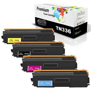 compatible tn336 tn-336 tn315 tn-315 tn331 tn-331 tn339 toner cartridges for brother hl-l8250cdn, hl-l8350cdw, hl-l8350cdwt, mfc-l8600cdw, mfc-l8850cdw mfc-9970cdw hl-4150cdn (4pk/bcmy) by futune