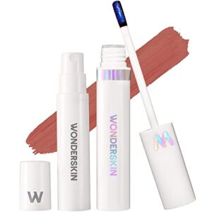 wonderskin wonder blading peel and reveal lip stain, long lasting lip tint, transfer proof, matte lipstick waterproof lip stain (lovely)