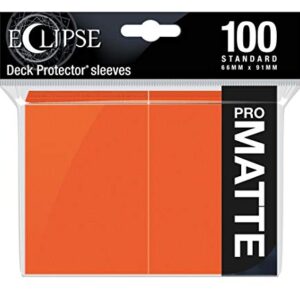 Ultra Pro E-15619 Eclipse Standard Matte Sleeves 100 Pack-Pumpkin Orange