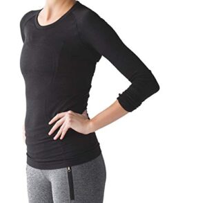 lululemon swiftly tech long sleeve crew (black, 6)