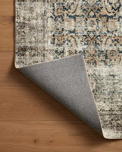 Loloi Amber Lewis x Morgan Collection MOG-02 Navy/Sand, Traditional 2' x 3'-6" Rectangle Accent Rug feat. CloudPile™