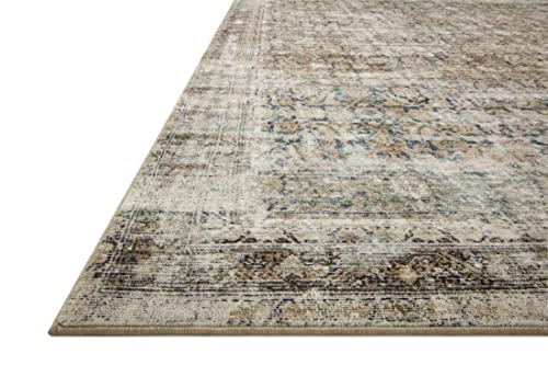 Loloi Amber Lewis x Morgan Collection MOG-02 Navy/Sand, Traditional 2' x 3'-6" Rectangle Accent Rug feat. CloudPile™