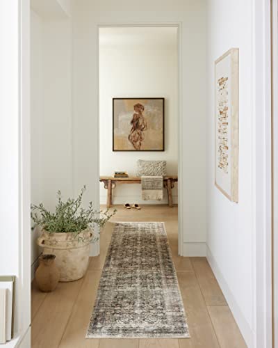 Loloi Amber Lewis x Morgan Collection MOG-02 Navy/Sand, Traditional 2' x 3'-6" Rectangle Accent Rug feat. CloudPile™