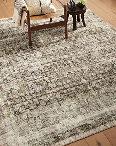 Loloi Amber Lewis x Morgan Collection MOG-02 Navy/Sand, Traditional 2' x 3'-6" Rectangle Accent Rug feat. CloudPile™