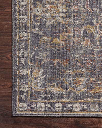 Loloi Chris Loves Julia x Rosemarie ROE-04 Graphite/Multi Oriental Area Rug 7'-9" x 7'-9" Round